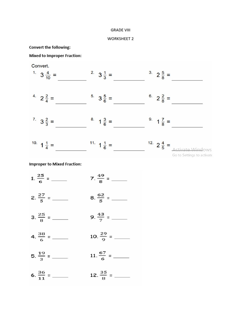 Gr8_Worksheet2 | PDF