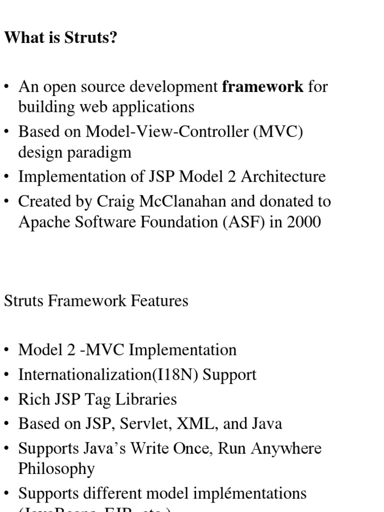 Struts | PDF | Model–View–Controller | Java Server Pages