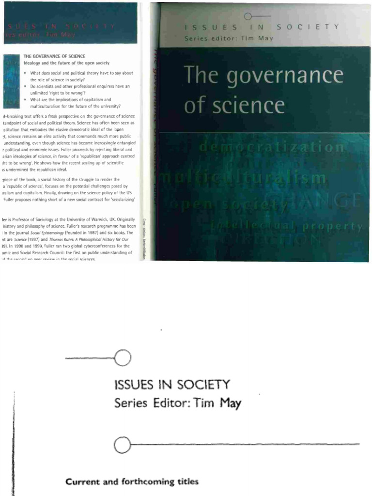 Fuller. S., The Governance of Science - Abyy14 | PDF | Science | Knowledge