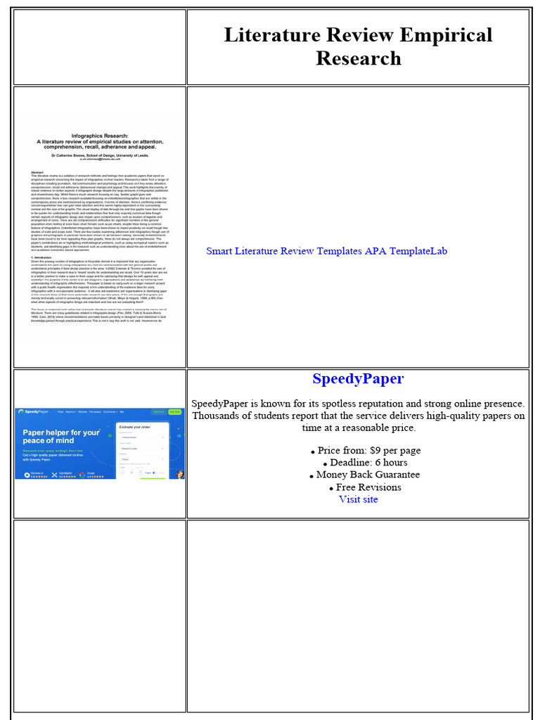 Literature Review Empirical Research | PDF | Empirical Research ...