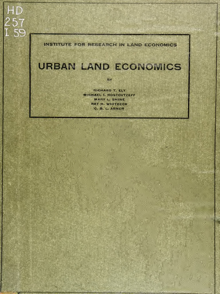 Urban Land Economics Overview | PDF | Economics | Taxes
