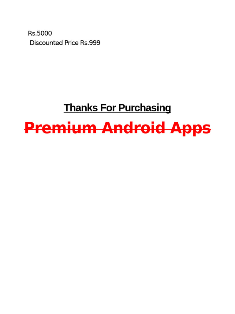 Premium Android Apps | PDF | Android (Operating System) | Application Software