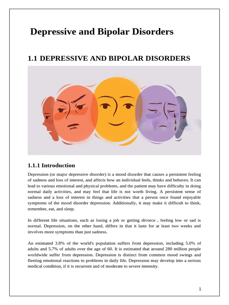 Depressive and Bipolar Disorders Types, Clinical Picture and Etiology ...