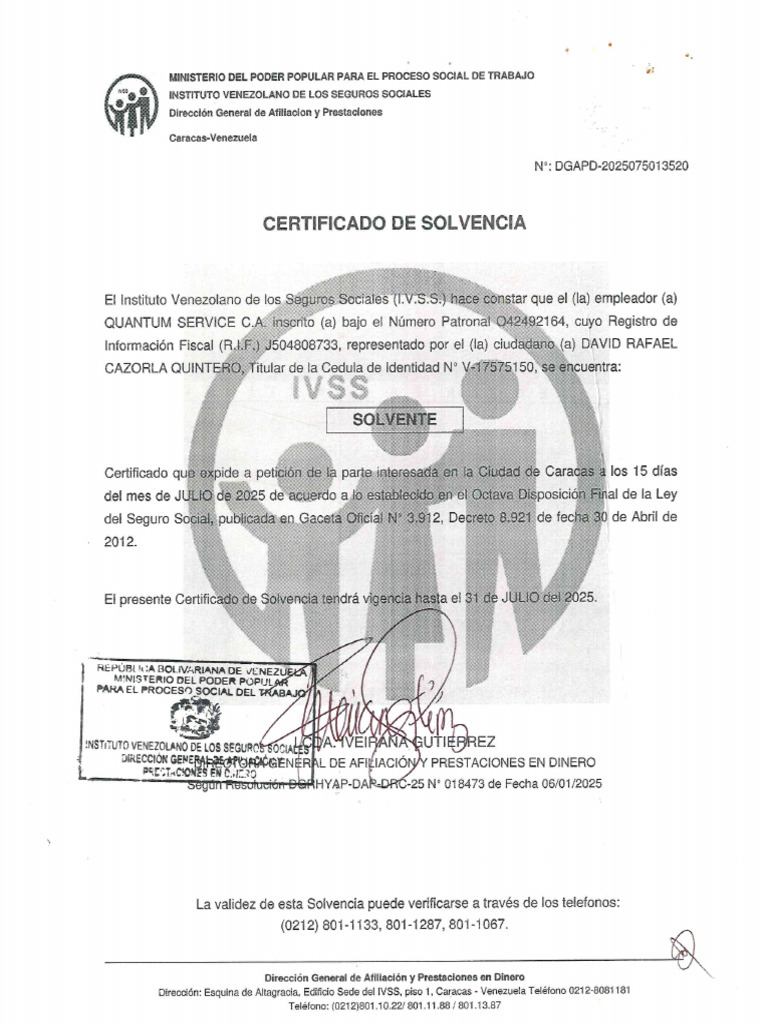 Solvencia Ivss | PDF