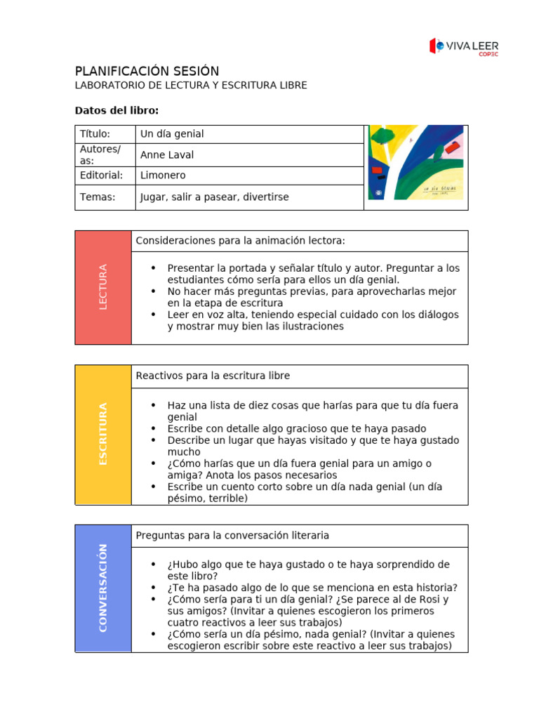 Sesión Un Día Genial | PDF