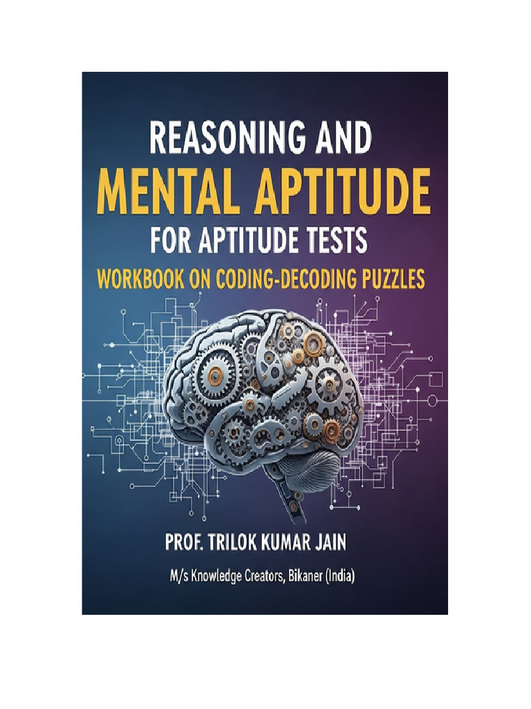 Reasoning and Mental Aptitude For Aptitude Tests - Workbook On Coding ...