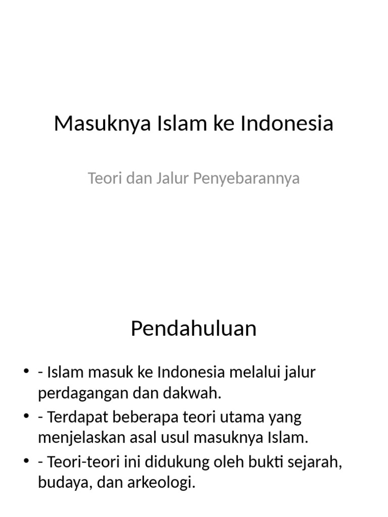 Masuknya Islam Ke Indonesia | PDF
