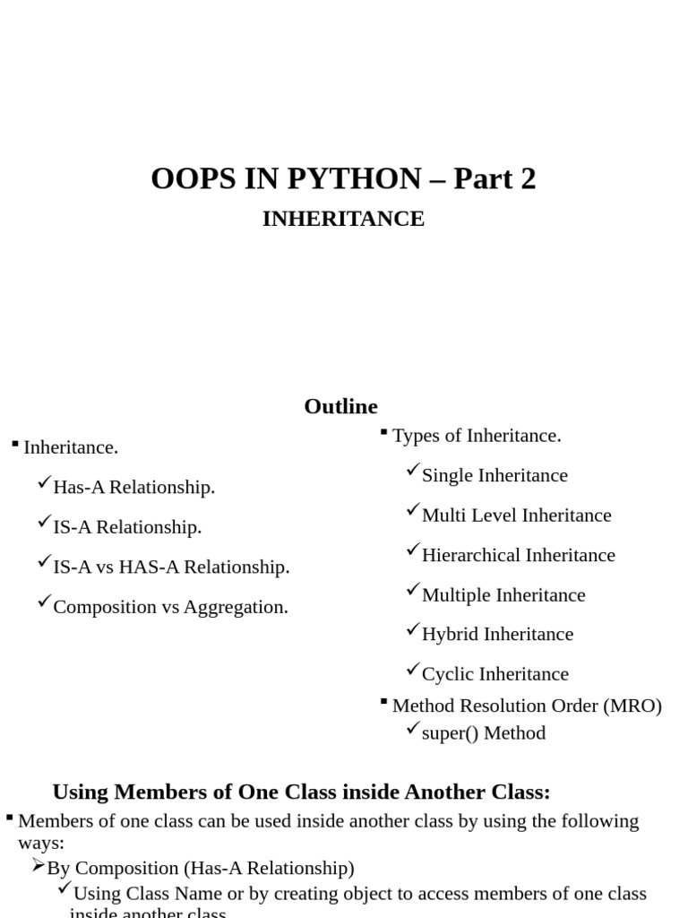 COM 400 Lesson 5 OOPs Inheritance | PDF | Inheritance (Object Oriented Programming) | Class ...