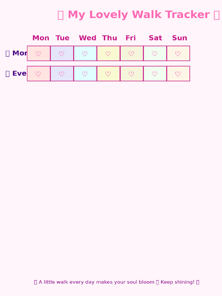 Cute Walk Tracker by Zainab | PDF