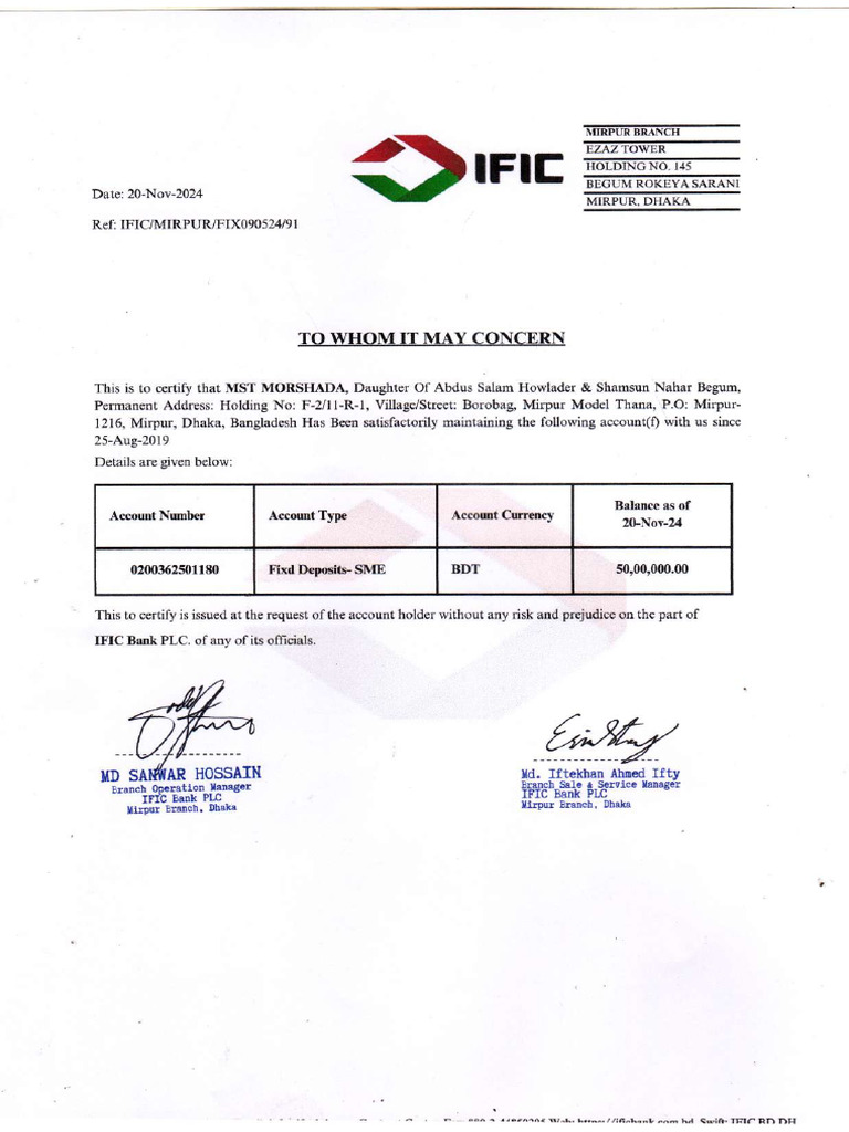 Ific FDR 1 | PDF