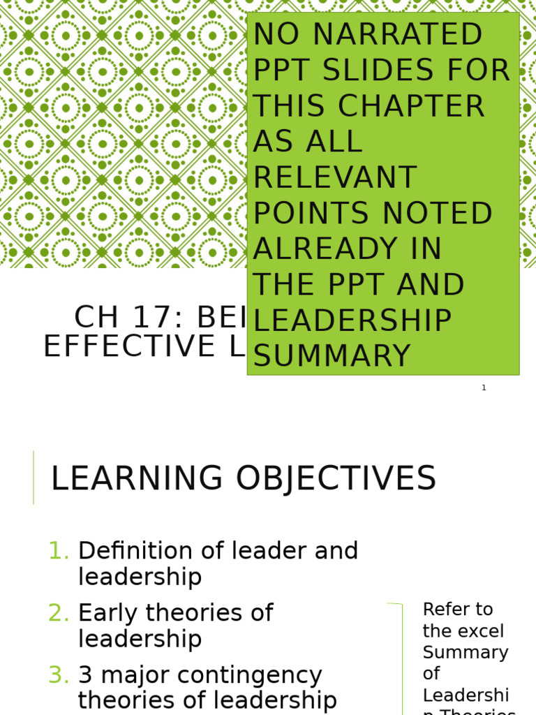 Being An Effective Leader | PDF | Leadership | Power (Social And Political)