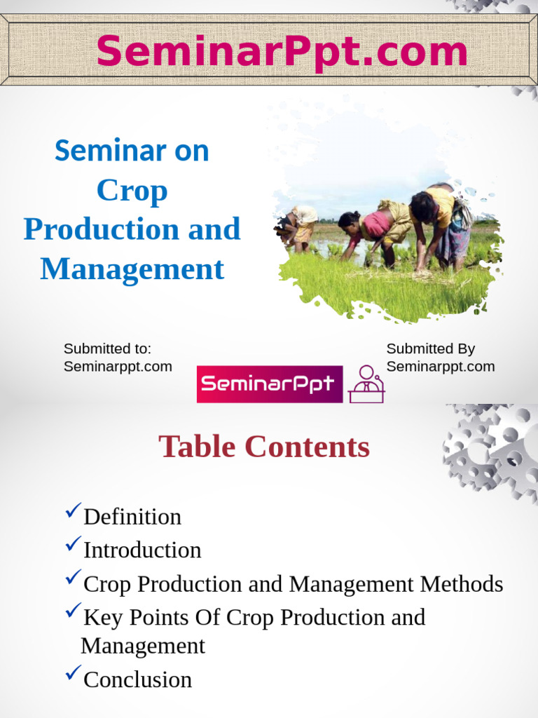 Crop Production and Management | PDF | Agriculture | Sowing
