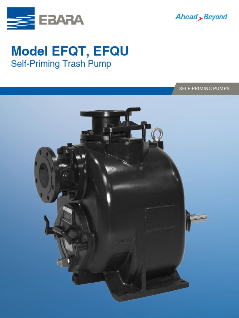 Brochure Ebara Efq Autocebante | PDF | Pump | Steel