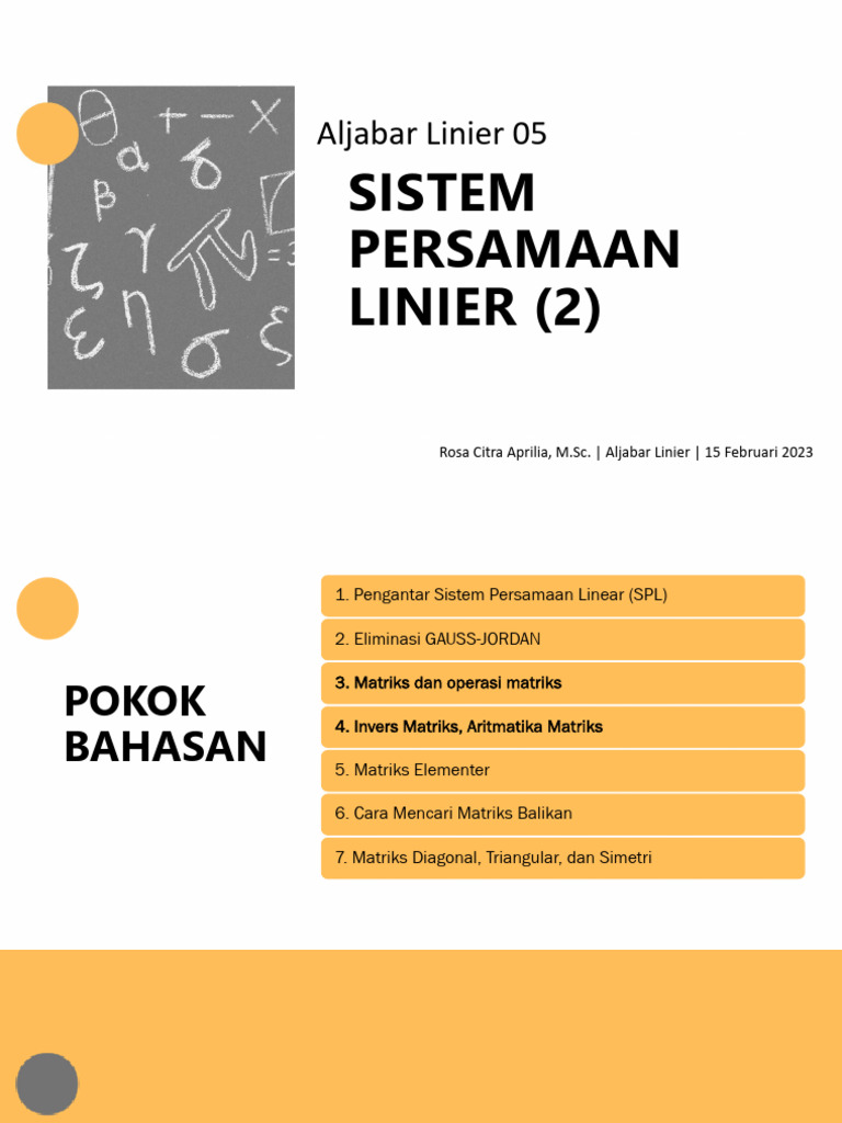 2 - Matriks Dan Operasi Matriks, Invers | PDF