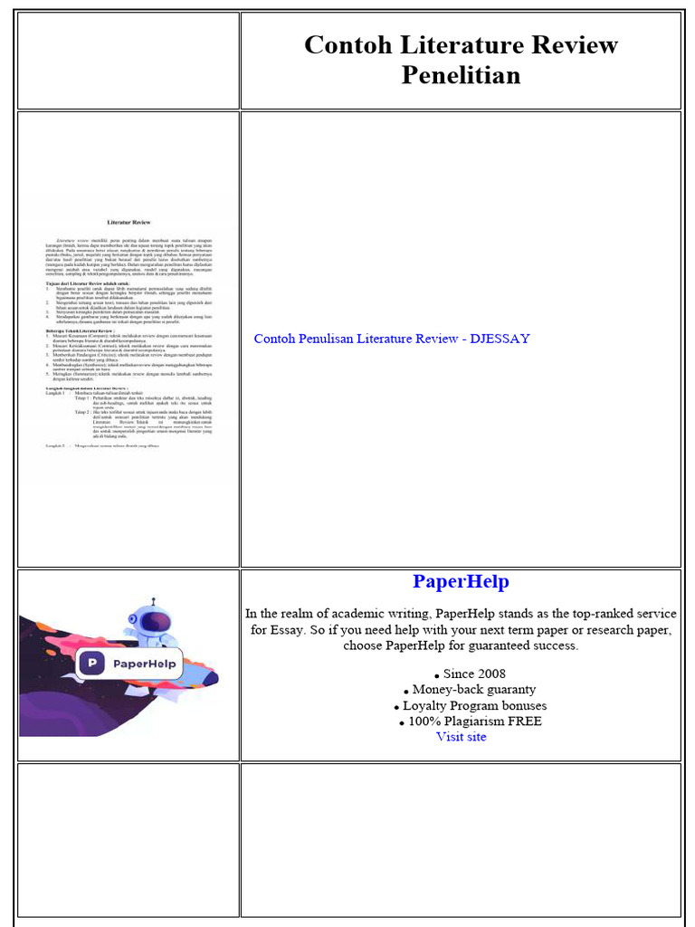 Contoh Literature Review Penelitian | PDF