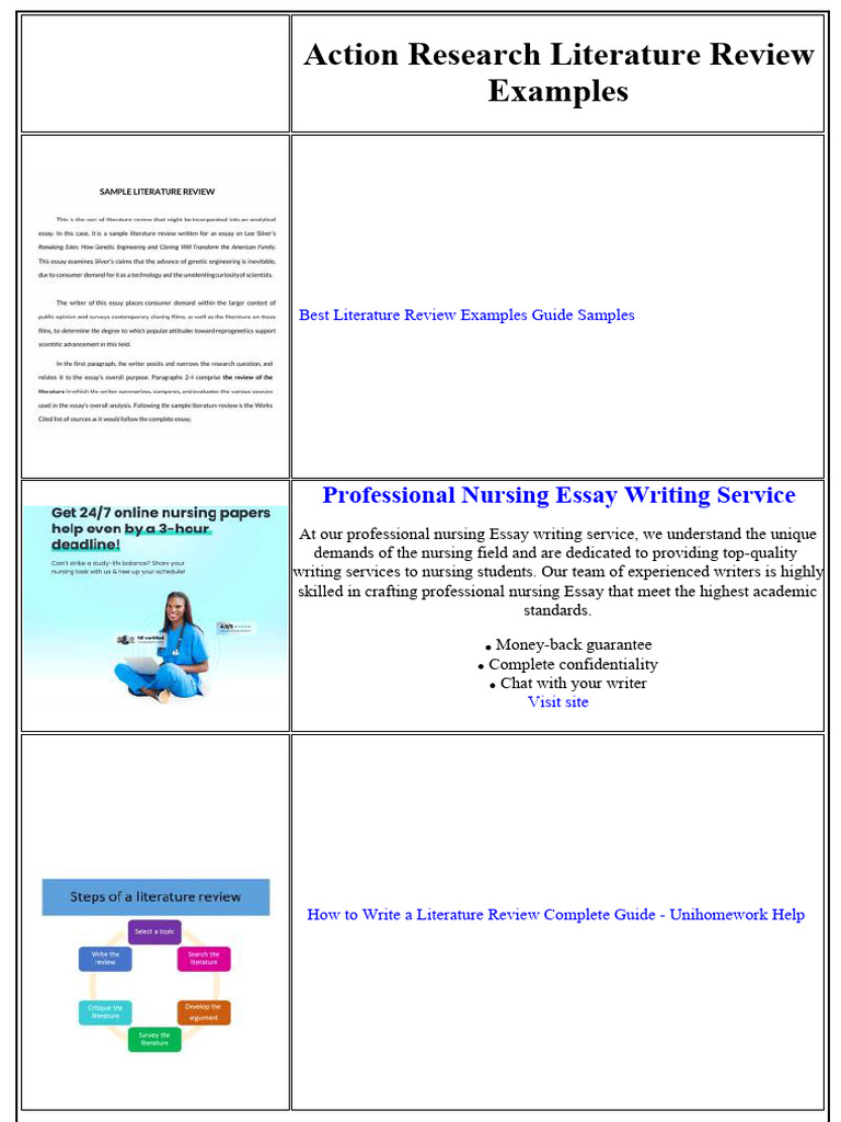 Action Research Literature Review Examples | PDF | Essays | Methodology