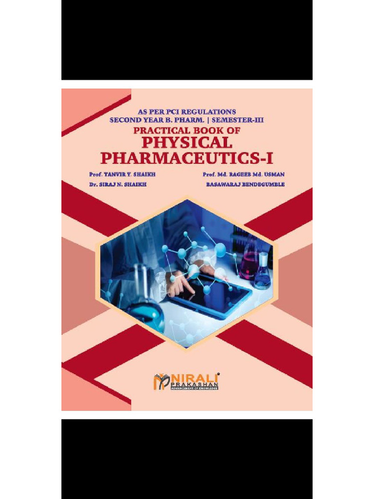 Physical Pharmaceutics-1 Practical Book by Nirali Prakashan | PDF