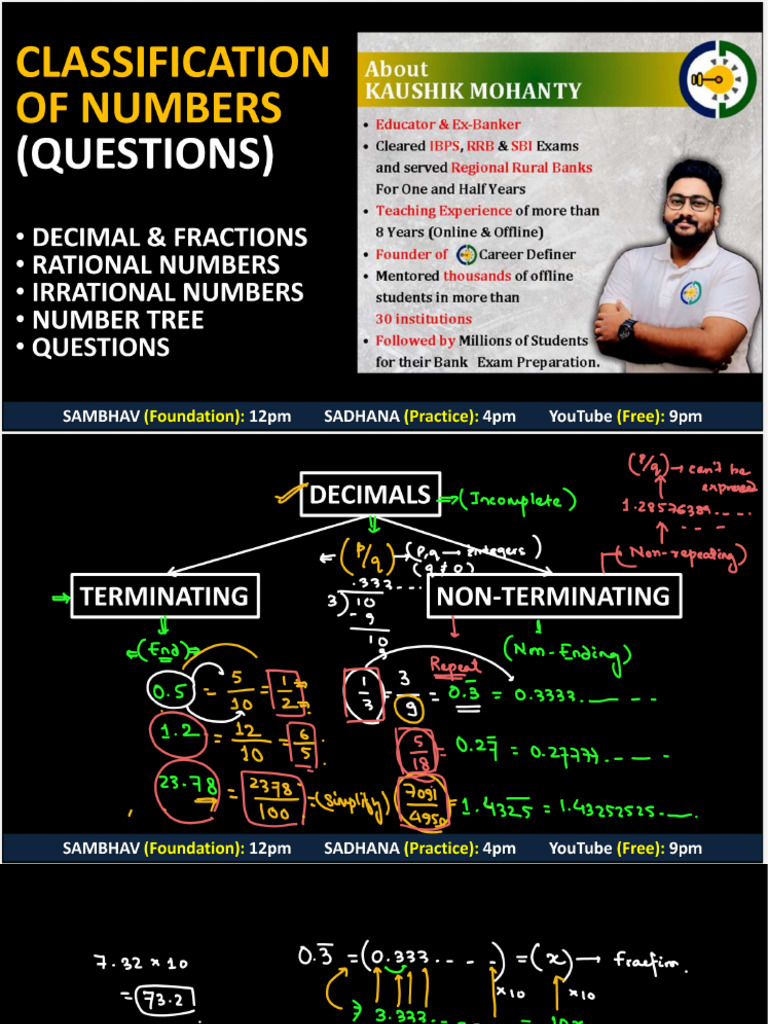 Classification of Numbers Based Questions (Sol) - 50878728 - 2025 - 07 ...