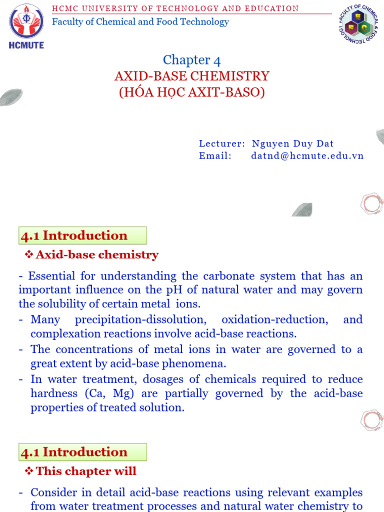 Chapter 4 - Axid-Base Chemistry | PDF