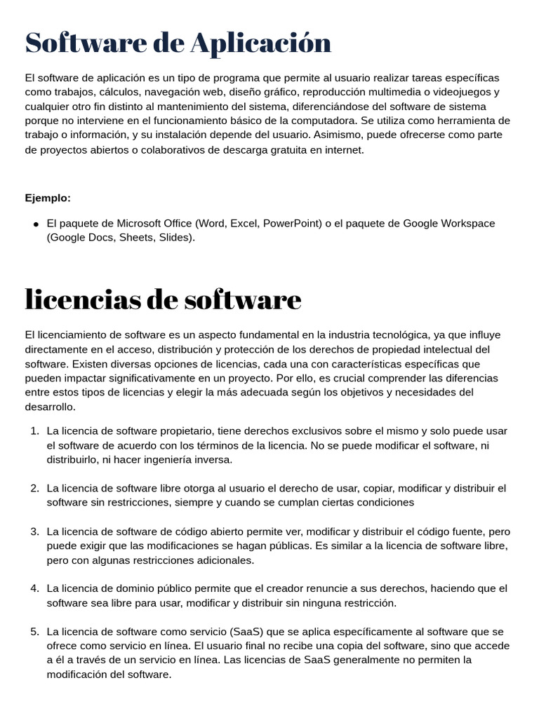 Licencias de Software y su Impacto | PDF