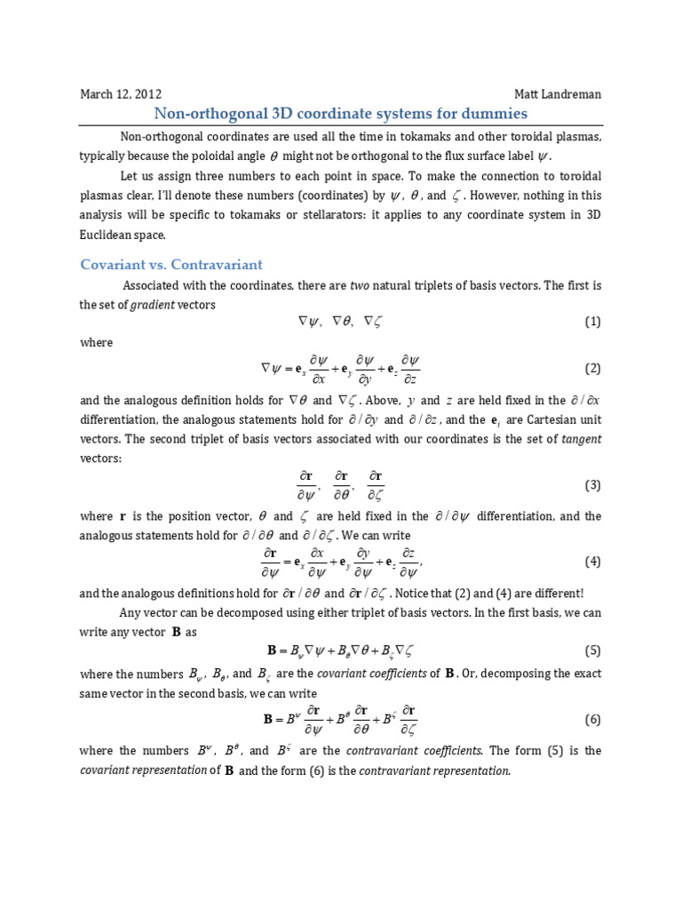 20120311-04 General Coordinate Systems | PDF | Euclidean Vector ...
