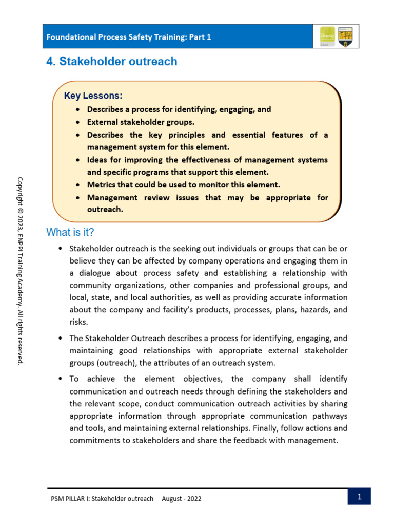 Stakeholder Outreach - Handout | PDF | Non Governmental Organization ...