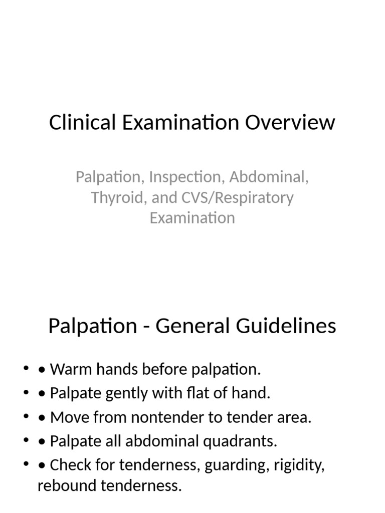 Clinical Examination | PDF