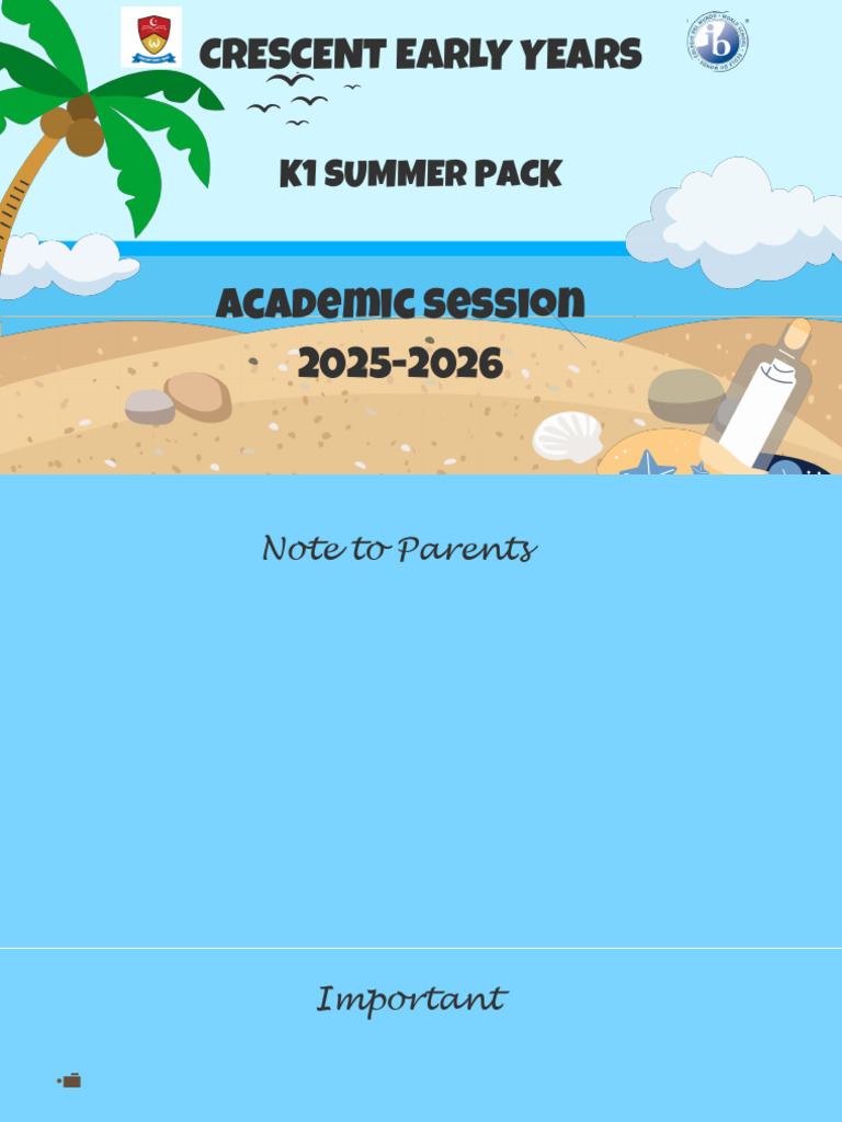 K1 Summer Learning Activities Pack | PDF | Pedagogy | Human Communication