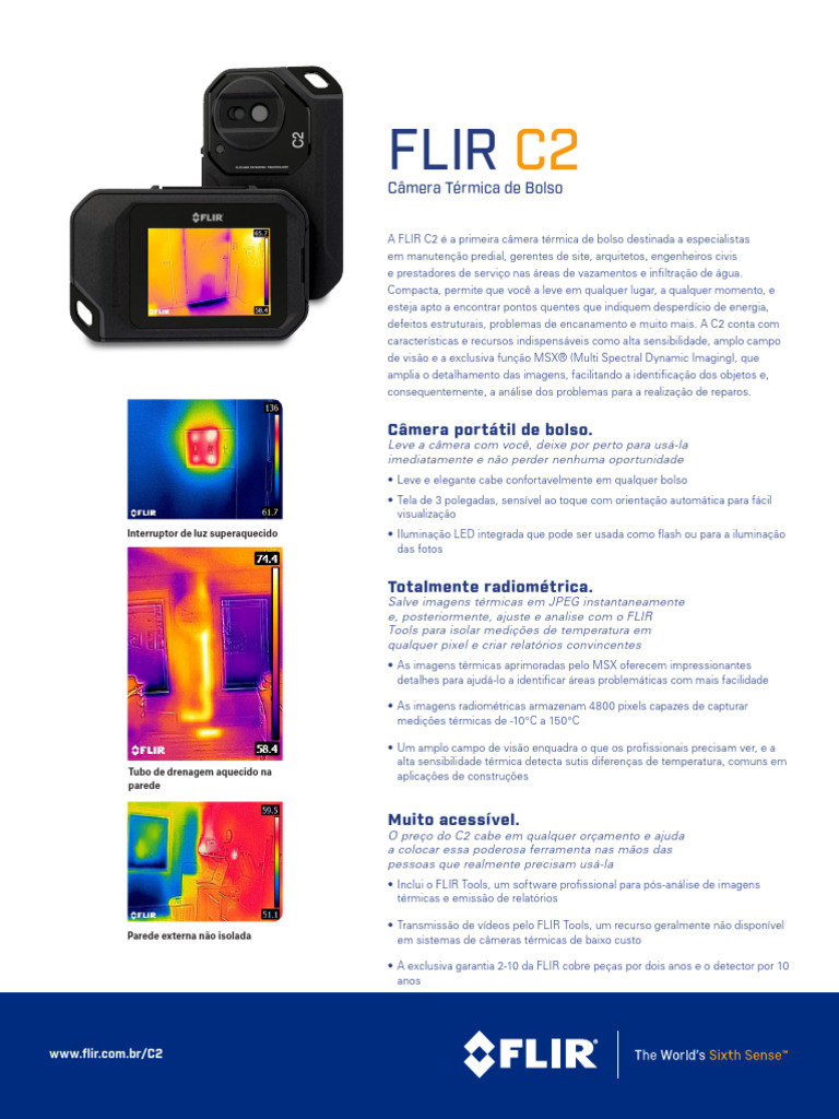 Camera Termica Flir c2 Manual | PDF | Câmera | Temperatura