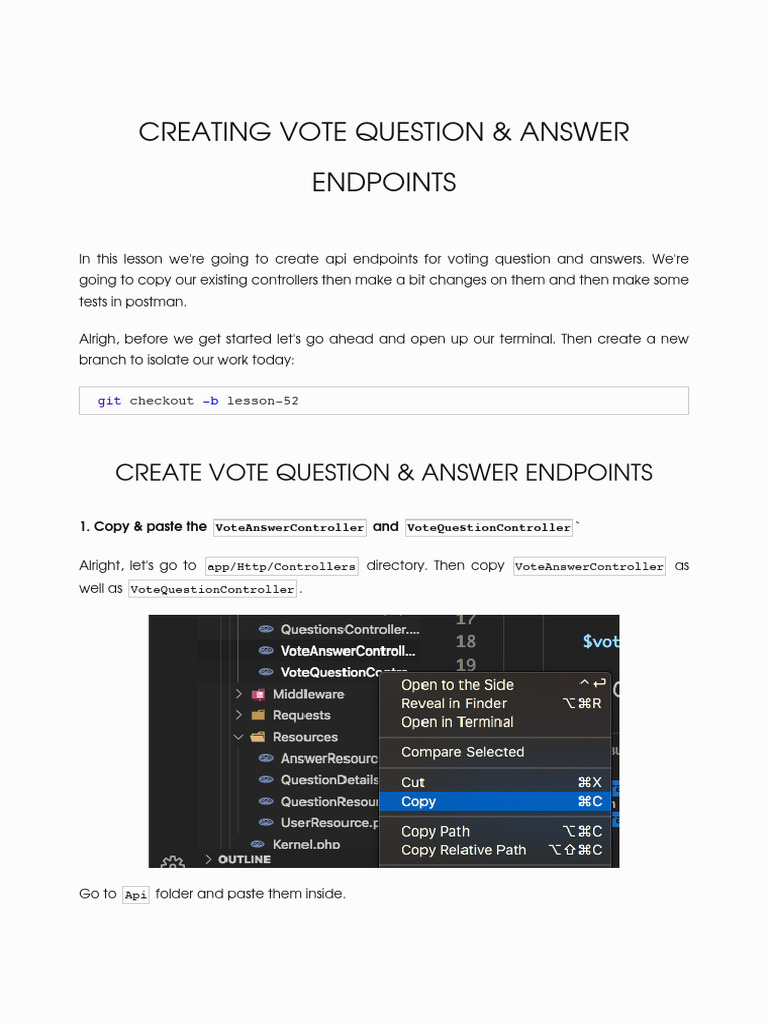 009 Creating Vote Question and Answer Endpoints | PDF | Information ...