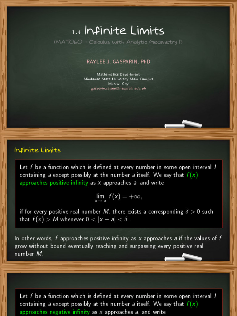 MAT060 5 Infinite-Limits | PDF | Mathematical Objects | Mathematical ...