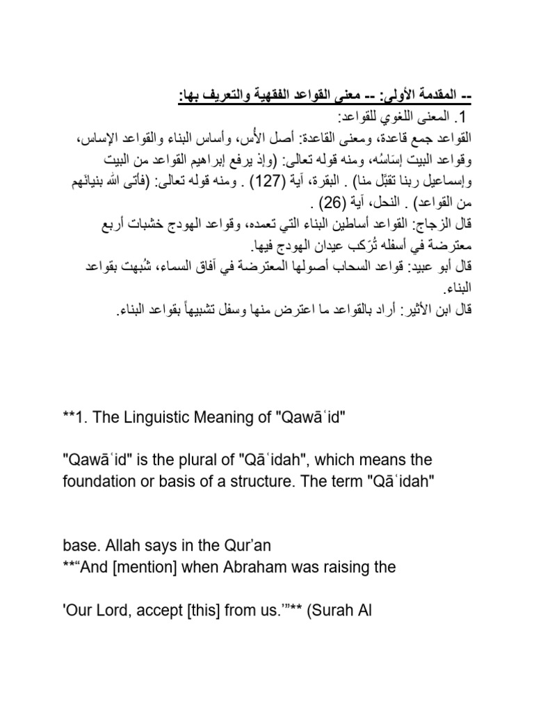 Introduction to Islamic Legal Maxims | PDF