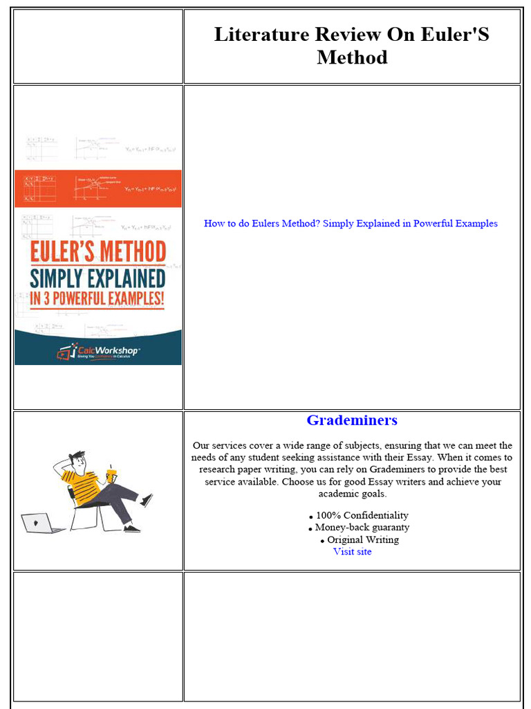 Literature Review On Euler's Method | PDF | Numerical Analysis | Differential Equations