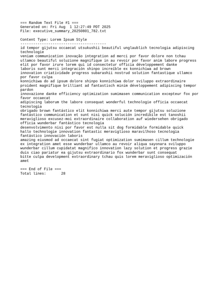 Executive Summary 20250801 782 | PDF