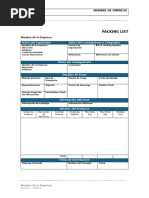 Formato - Packing List Excel | PDF