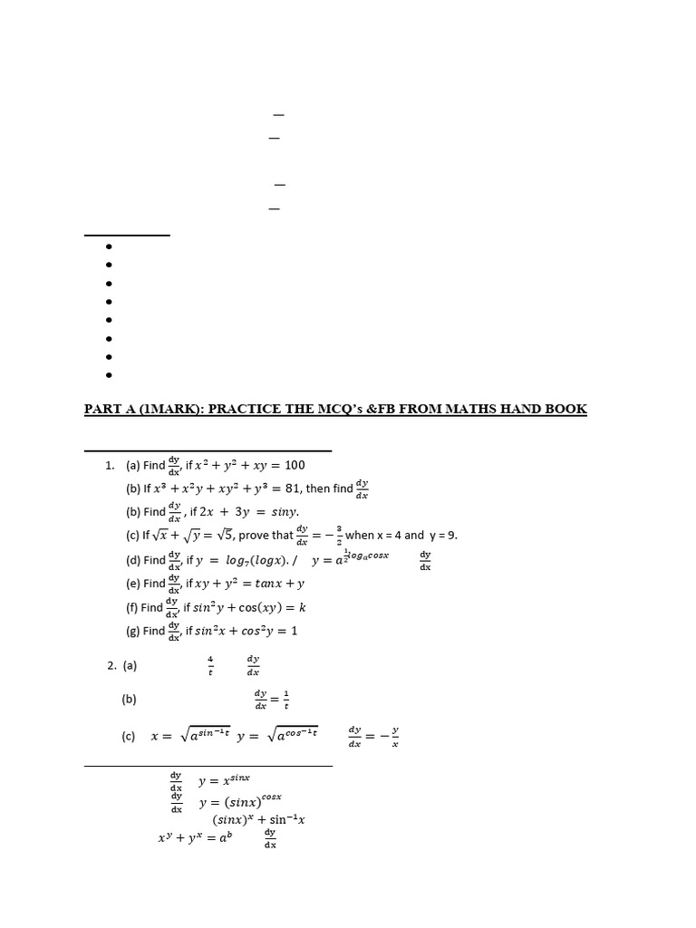 Continuity and Differentiability (17 Marks) | PDF | Function ...