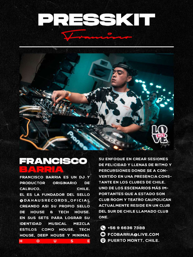 Presskit 2024 Francisco Barria-Fusionado | PDF