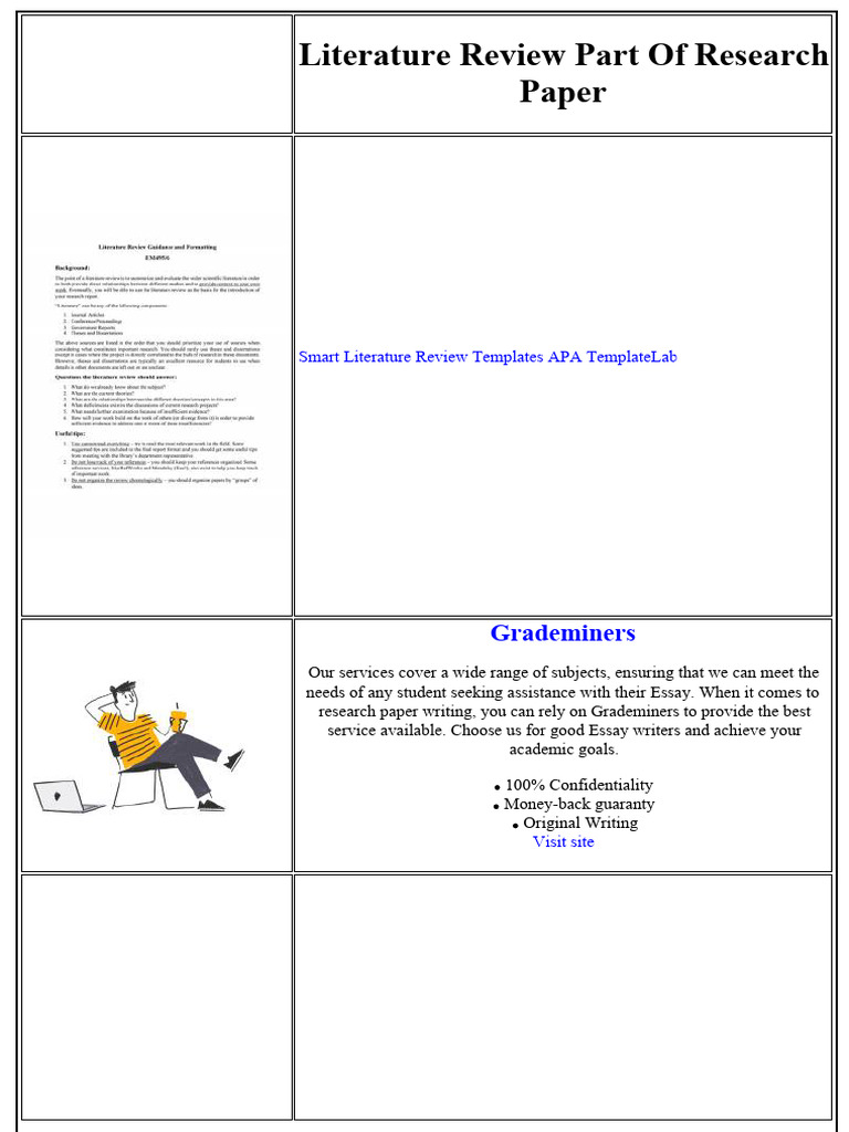 Literature Review Part of Research Paper | PDF | Essays | Systematic Review
