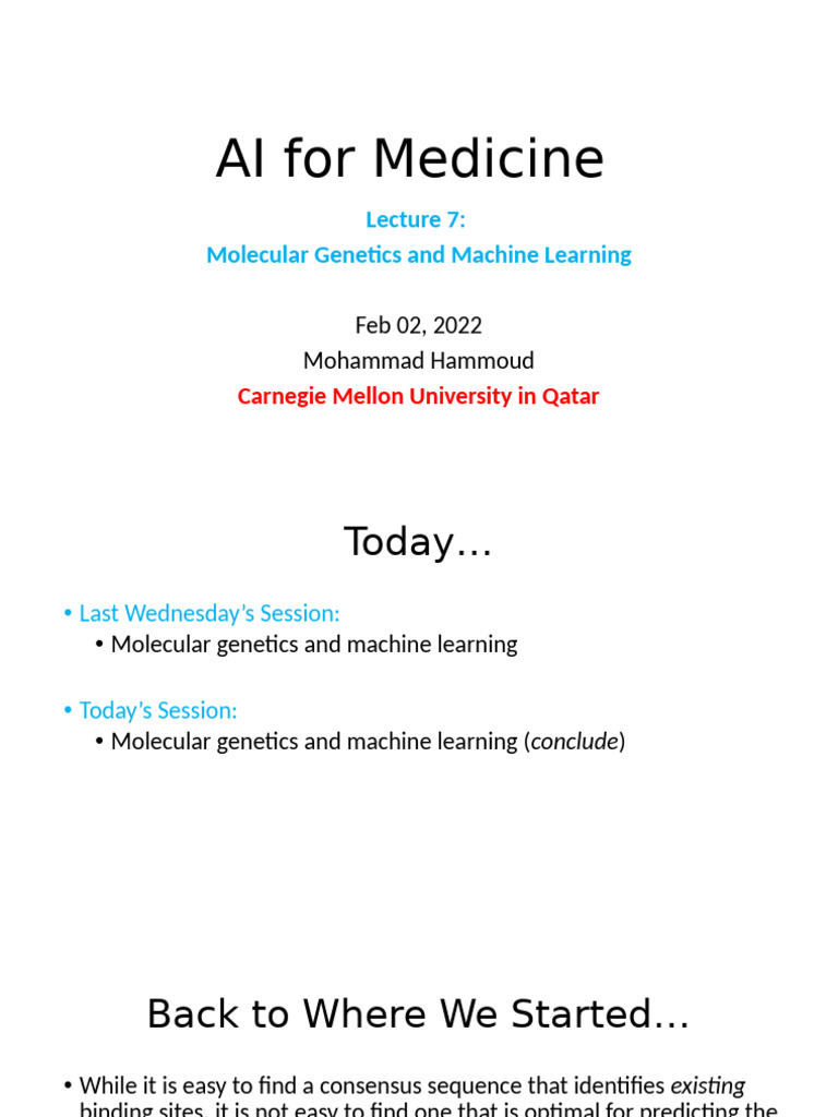 Lecture7 Molecular Genetics and ML Feb02 2022 | PDF | Matrix ...
