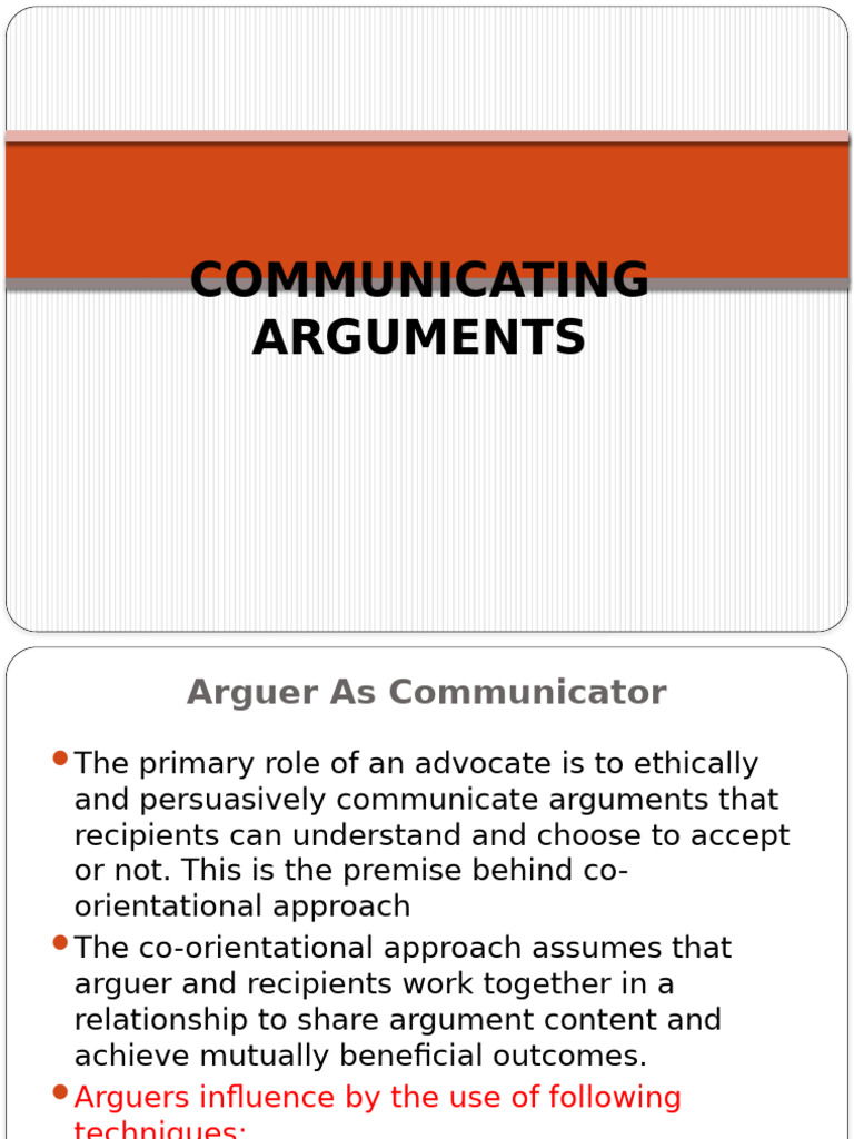 L-8 Communicating Arguments | PDF | Argument | Cognition