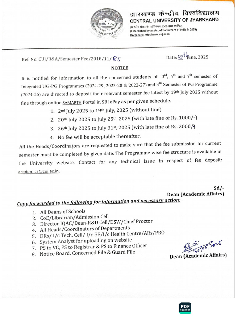 Fee Notice 85 Date 30 June 2025 | PDF