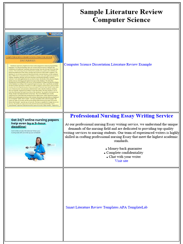 Sample Literature Review Computer Science | PDF | Metadata | Systematic ...