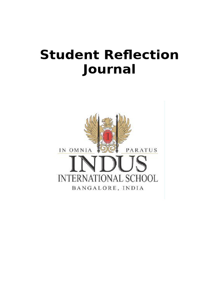 Student Reflection Journal Template | PDF