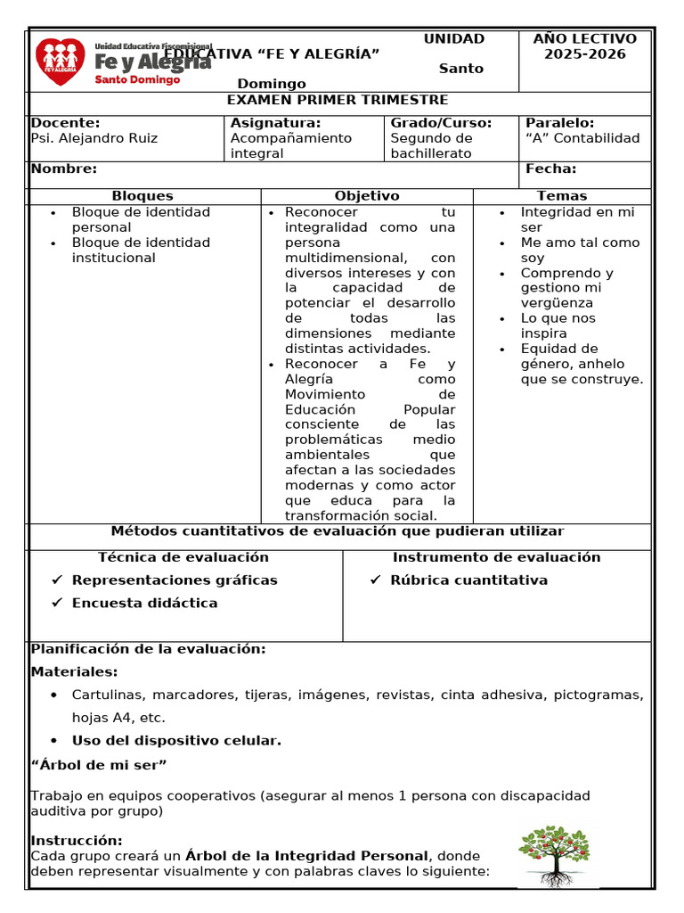 Evaluacion Segundo A Contab Adaptada | PDF