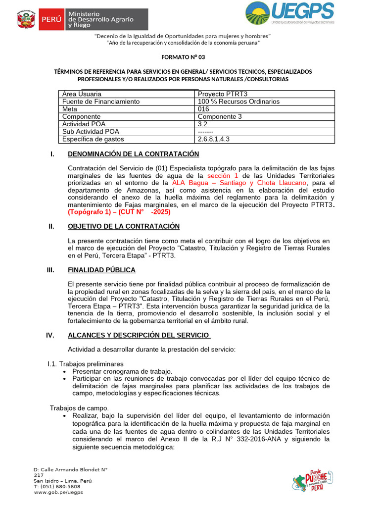 Amazonas TDR - Topã - Grafo 1 NL | PDF | Sistema de Posicionamiento Global | Perú