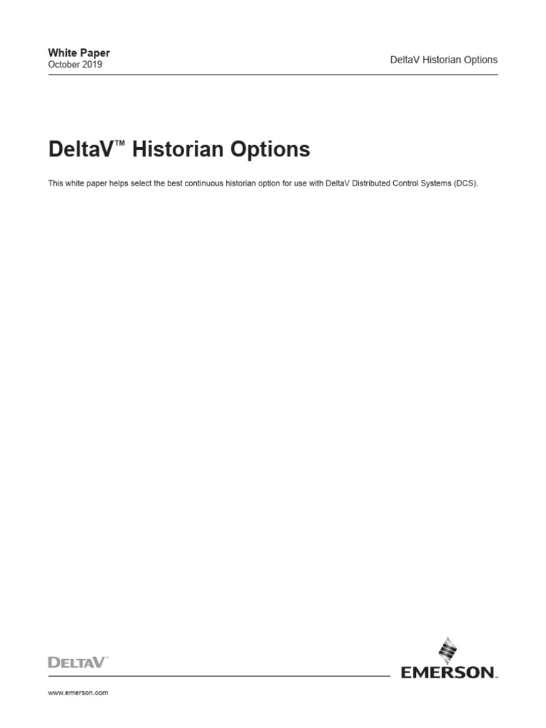 White Paper Deltav Historian Options en 58628 | PDF | Computer Architecture | Computer Science