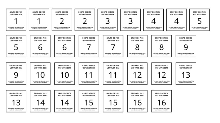 Fichas de Atendimento do Grupo PICS | PDF