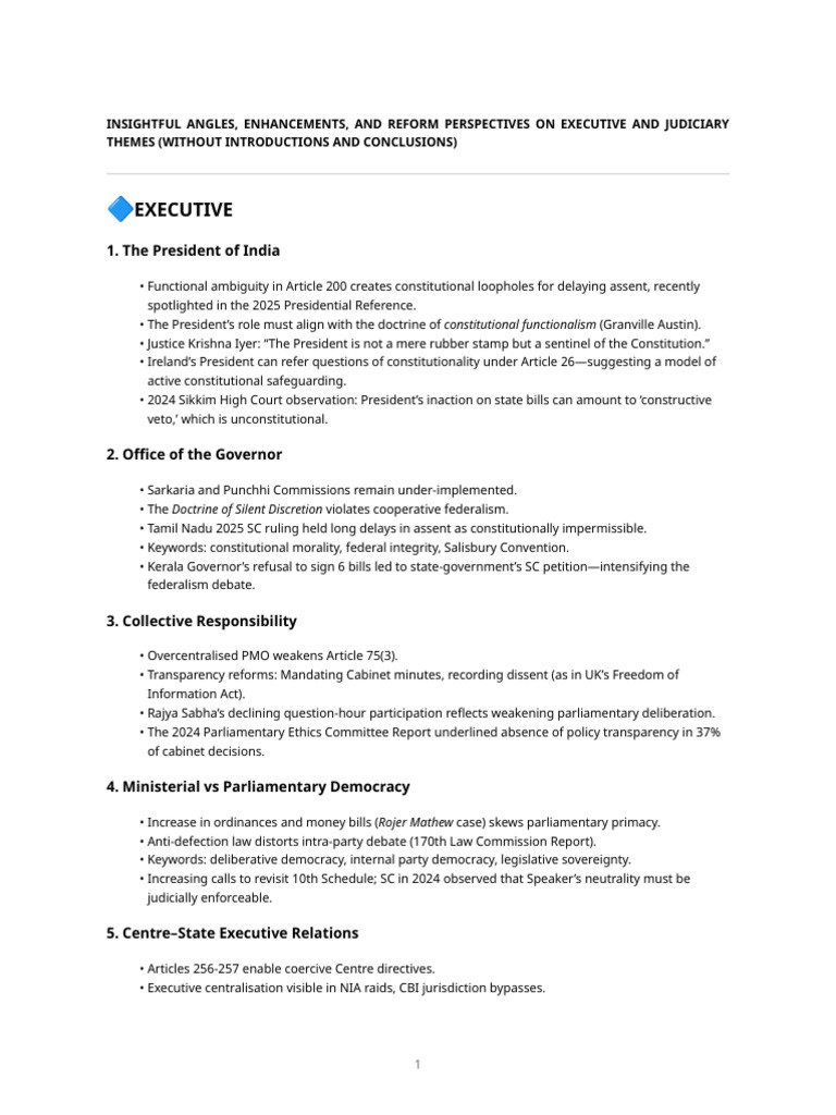 Executive Judiciary Insights | PDF | Presidents Of The United States ...
