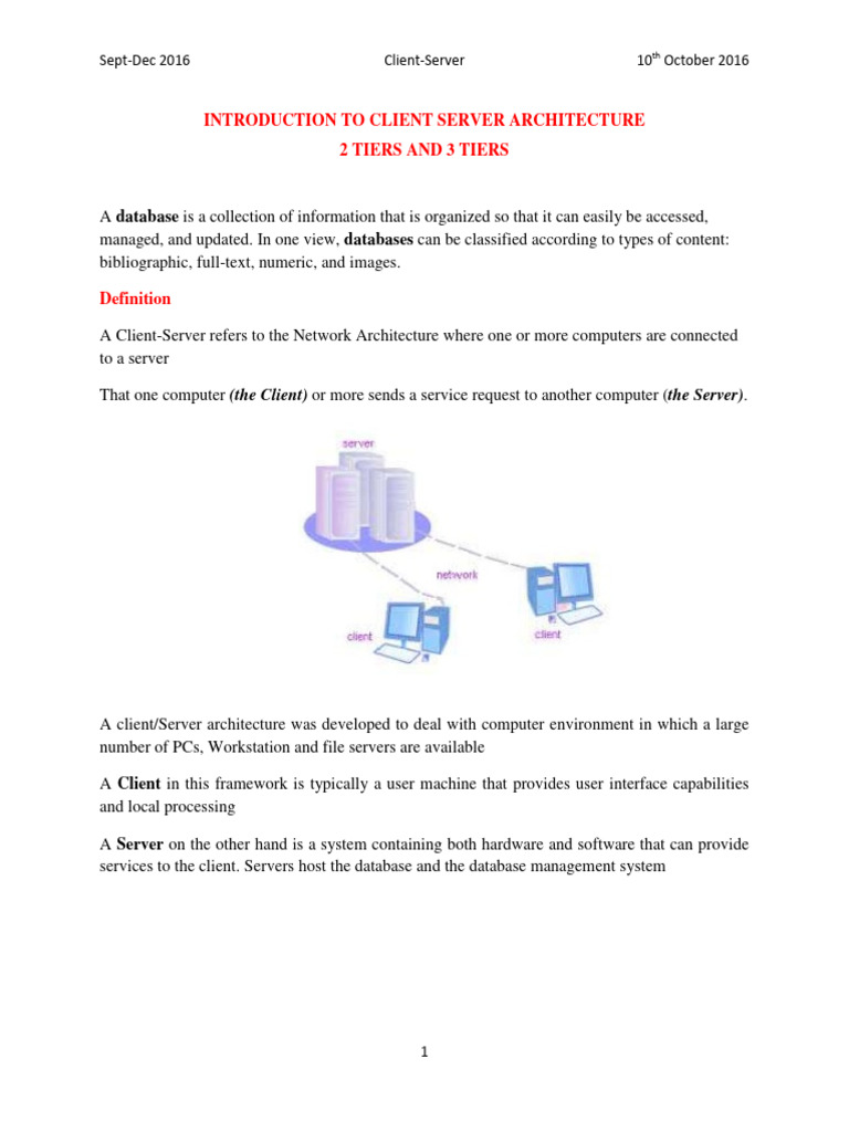 Client Server Architecture Pdf Client Server Model Server Computing
