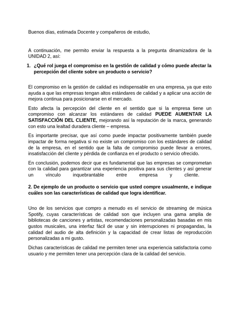 PARTICIPACION FORO UNIDAD 2 La Fiabilidad Del Proceso Una Exigencia ...